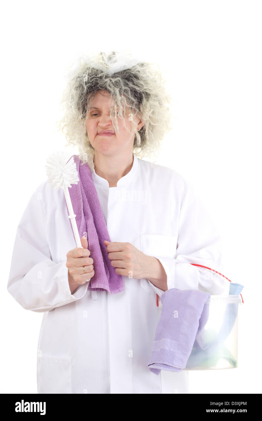 Female cleaner overall hi-res stock photography and images - Alamy