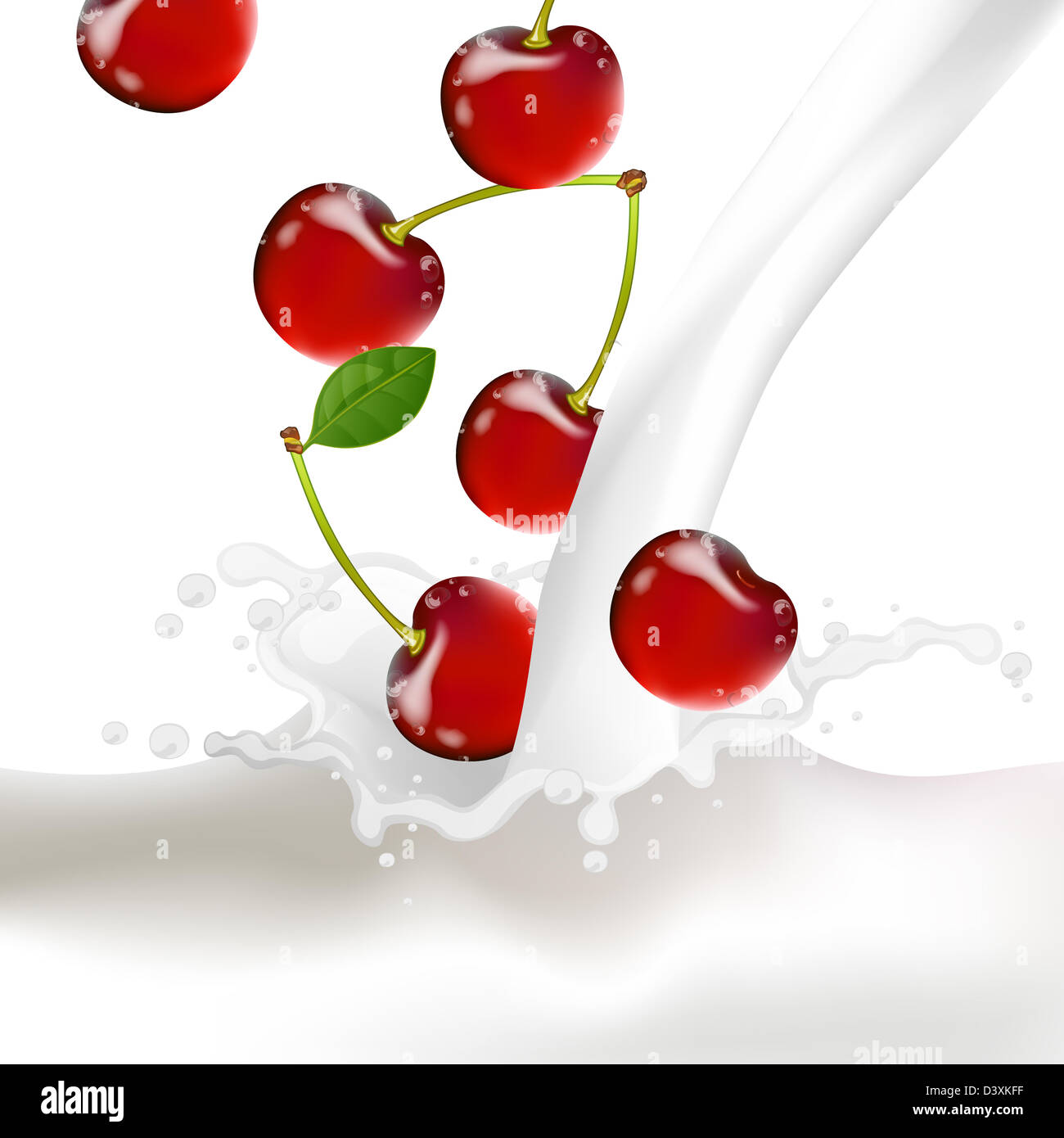 Fresh berries - milk shake Stock Photo - Alamy
