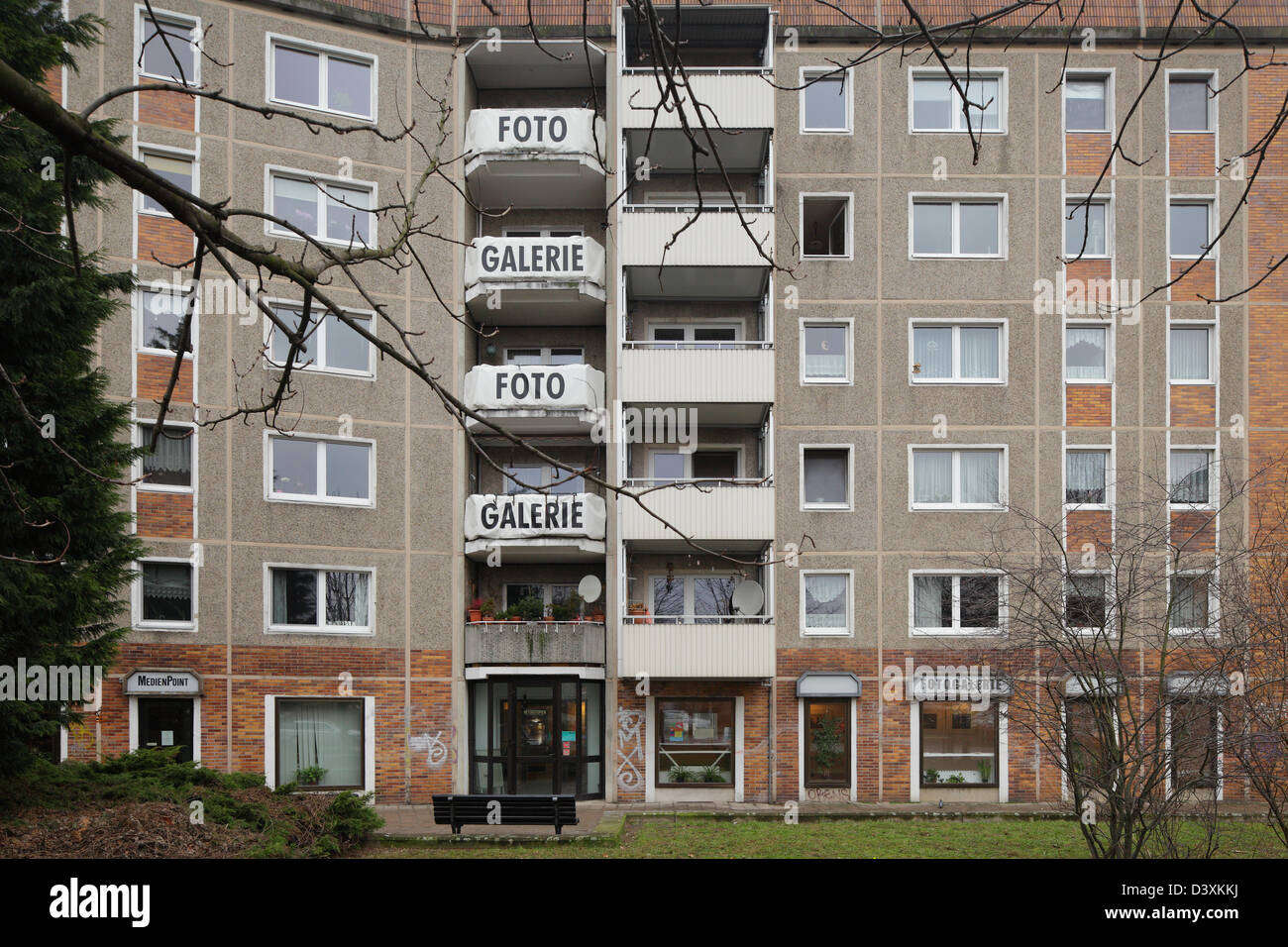 Berlin, Germany, and the facade of a prefabricated community photo ...