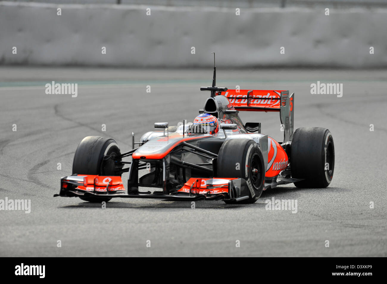 Jenson Button (GBR),McLaren Mercedes MP4-28 during Formula One tests on ...