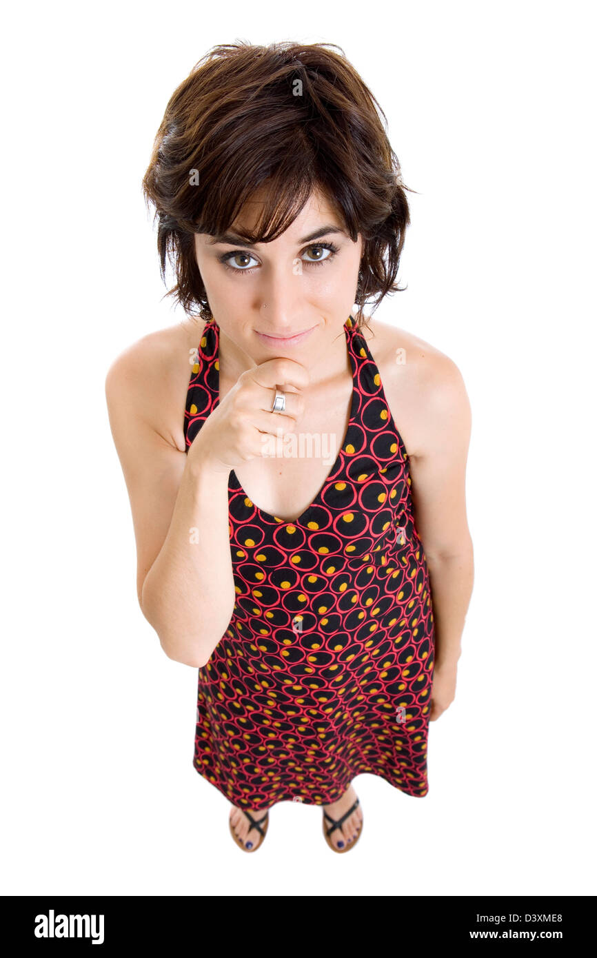 young beautiful woman full body, isolated on white Stock Photo - Alamy