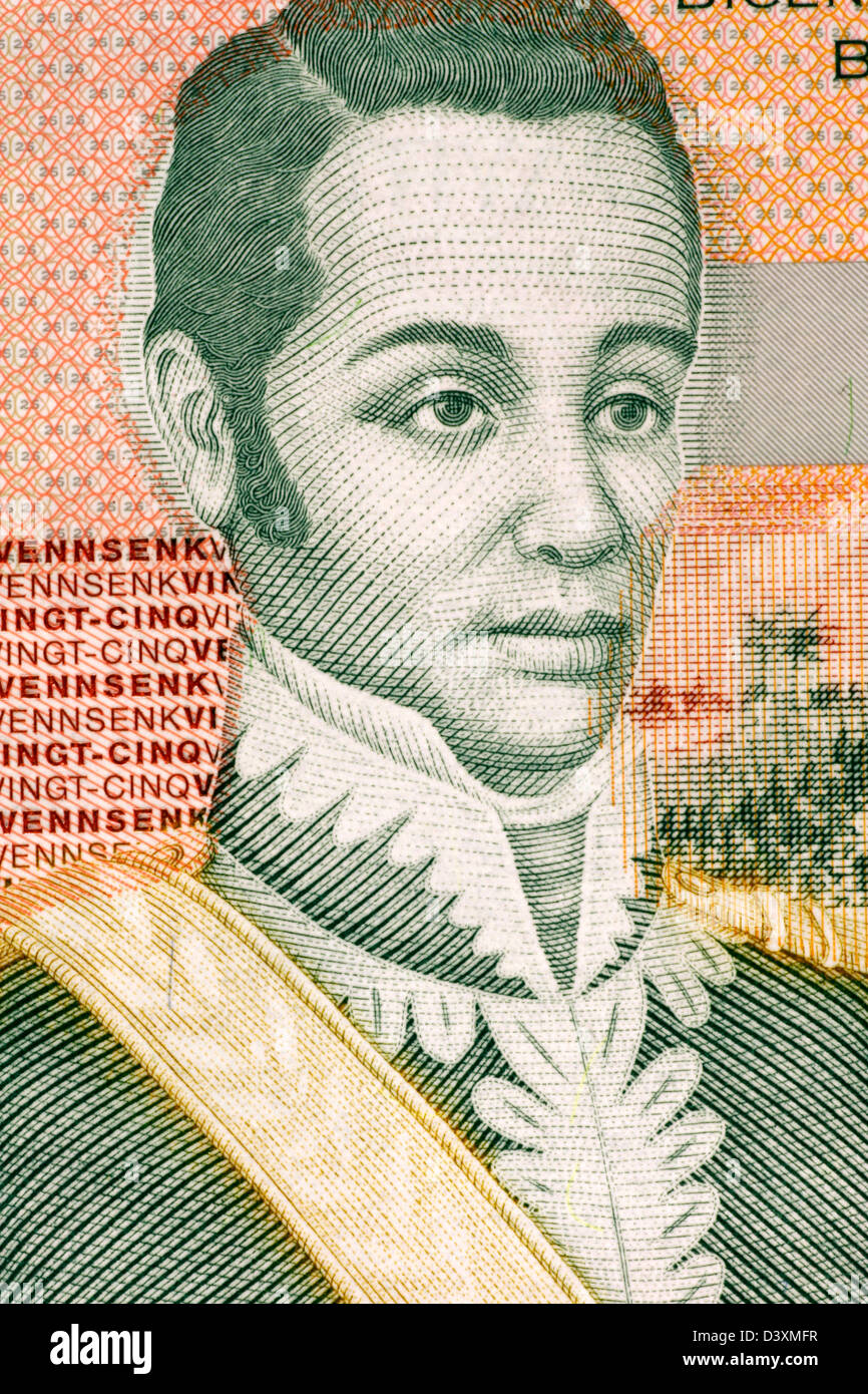 Nicolas Geffrard (1762-1806) on 25 Gourdes 2004 Banknote from Haiti ...