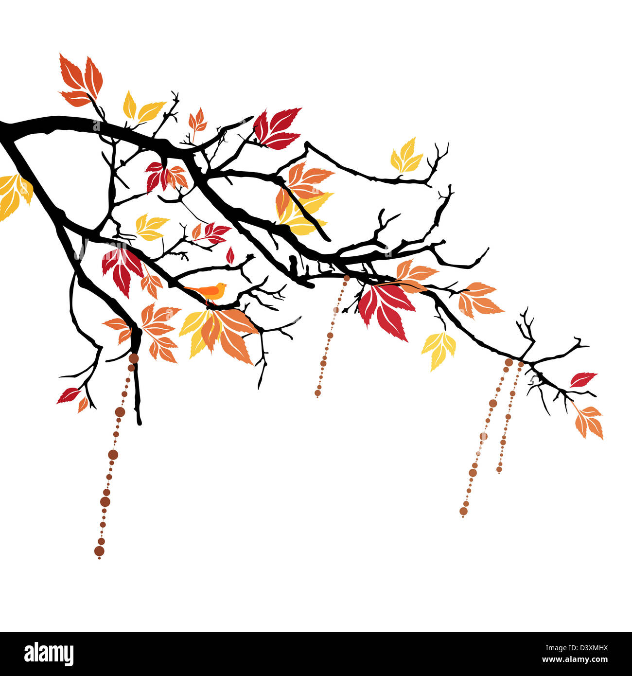 Stylized branch pattern Cut Out Stock Images & Pictures - Alamy
