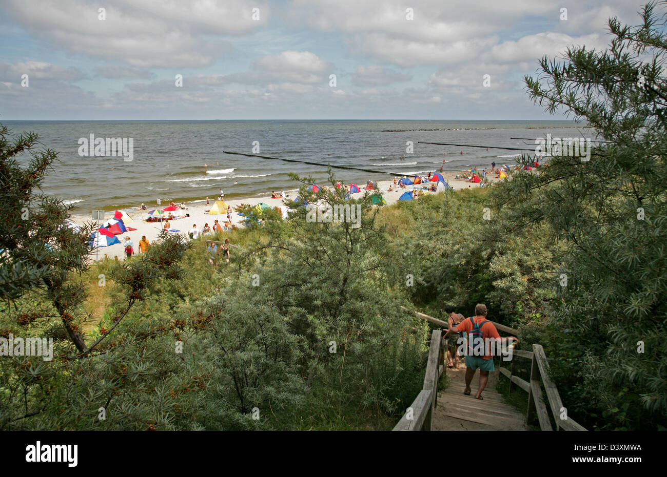 Loddin, Germany, the stairs to the beach Stock Photo - Alamy