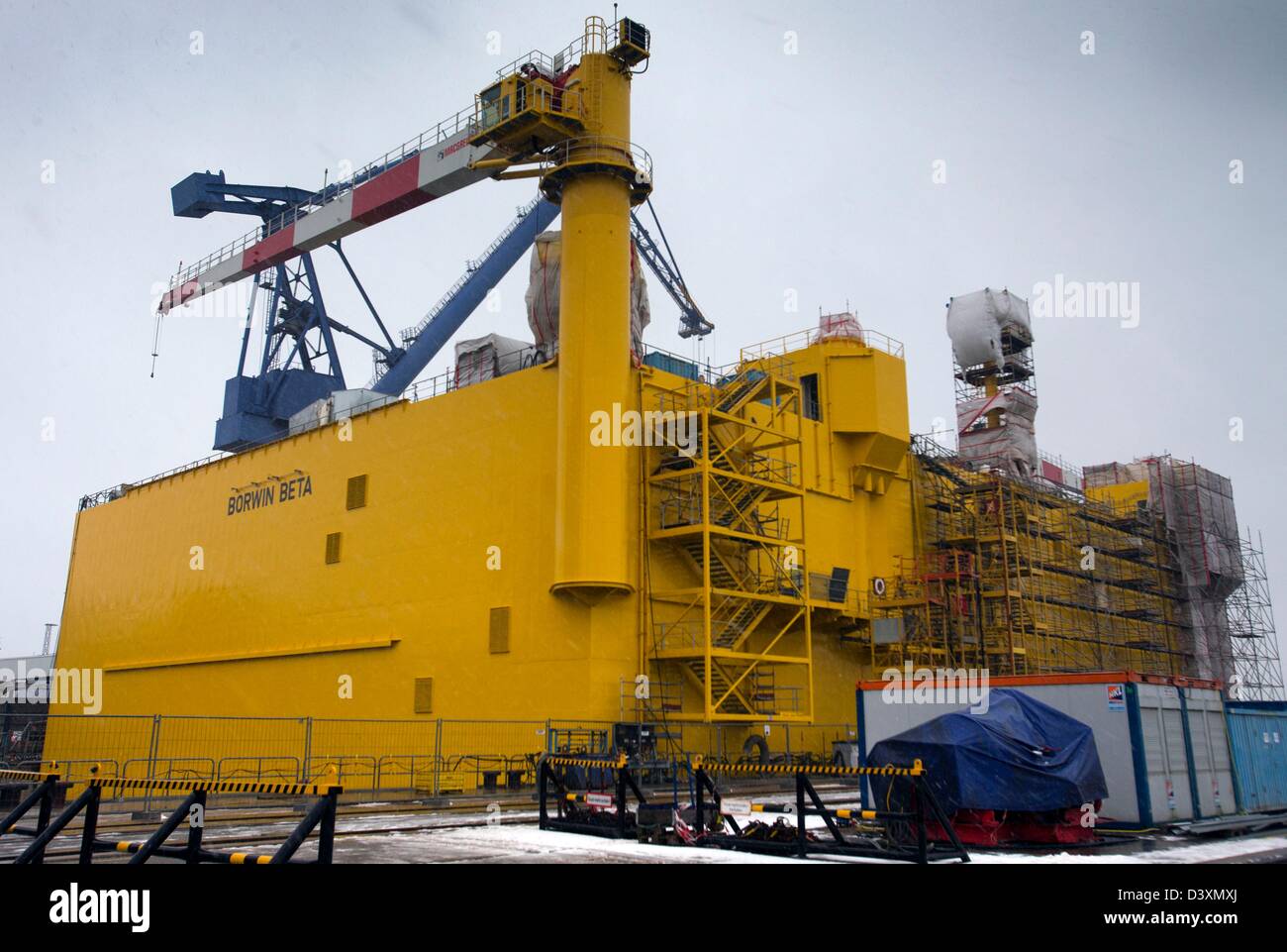 The offshore platform BorWin beta is pictured at the Nordic Yards ...