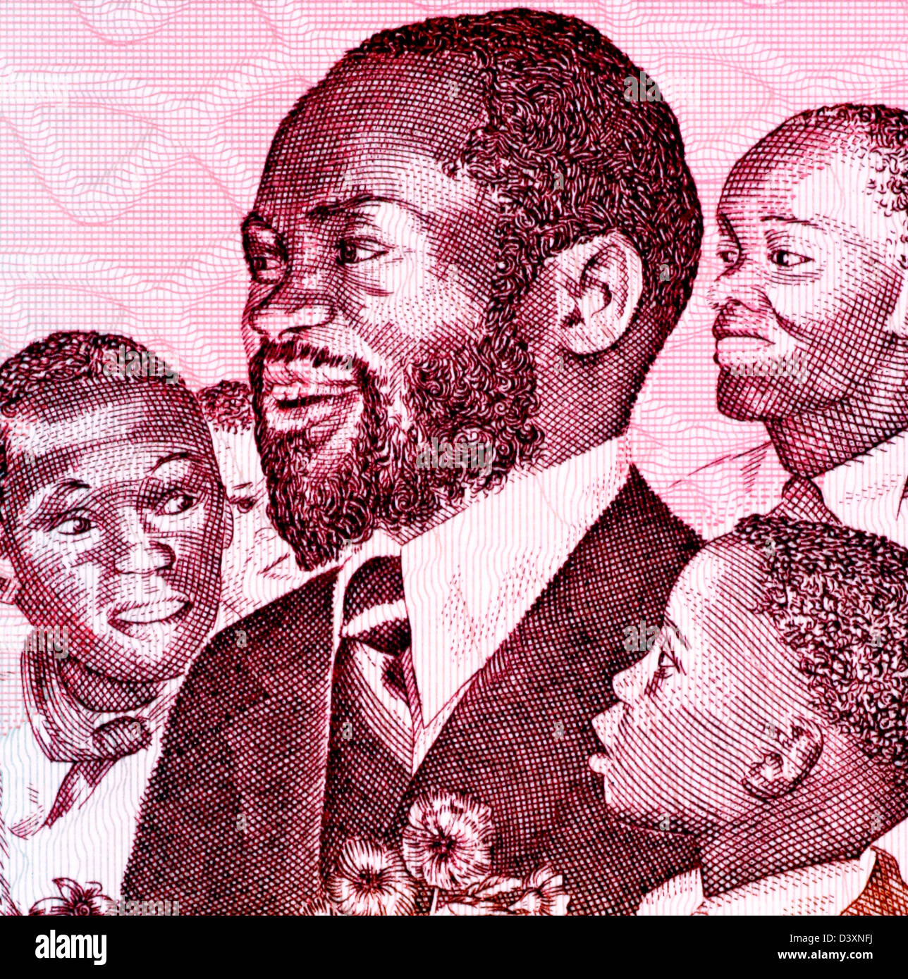 Samora Machel (1933-1986) on 1000 Meticais 1989 Banknote from ...