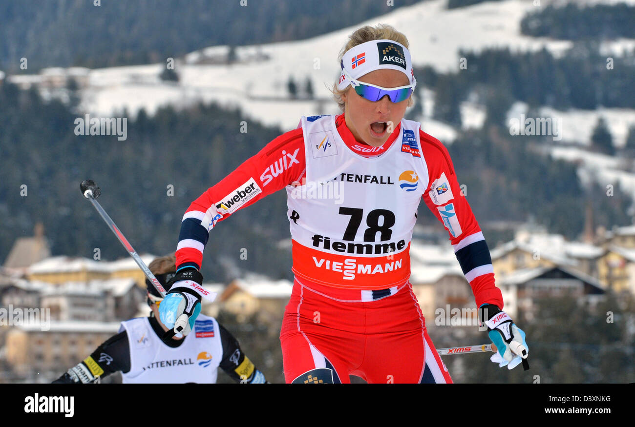 Norway's Therese Johaug competes during the Women's 10 km Free ...