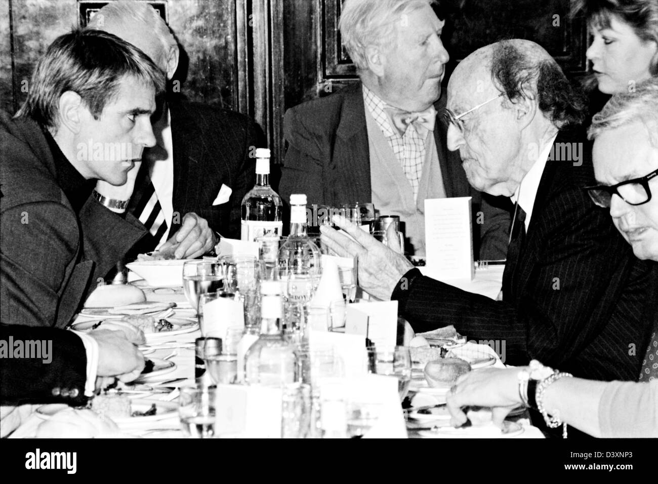 Jeremy Irons & Lord Longford Stock Photo - Alamy