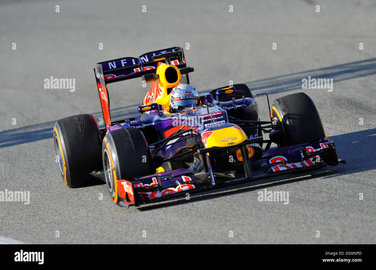 Sebastian Vettel (GER),Red Bull Racing RB9 during Formula One tests on ...