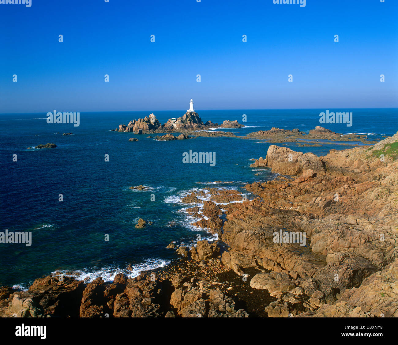 La Corbiere lighthouse, Jersey, Channel Islands Stock Photo - Alamy