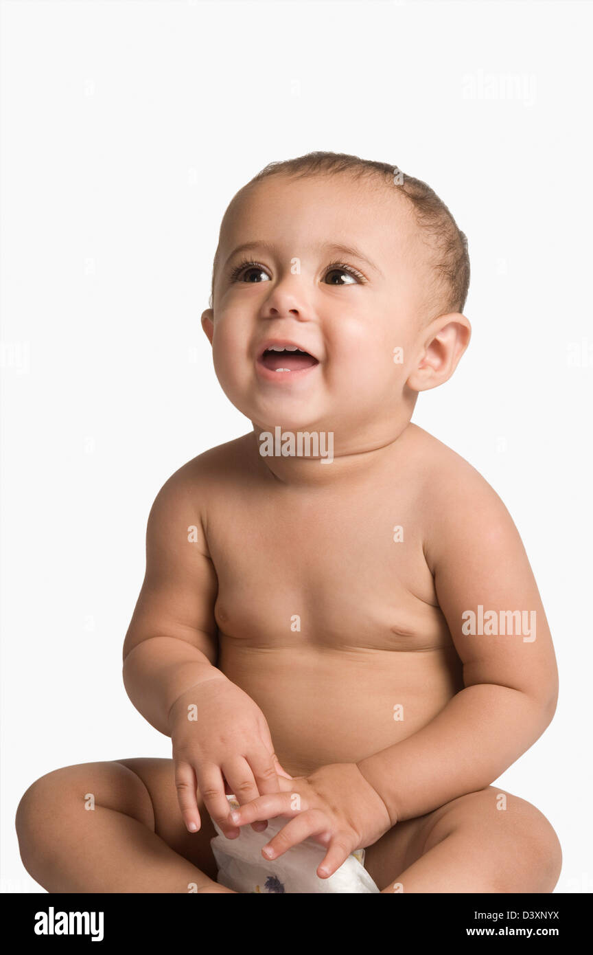 Baby boy smiling Stock Photo - Alamy