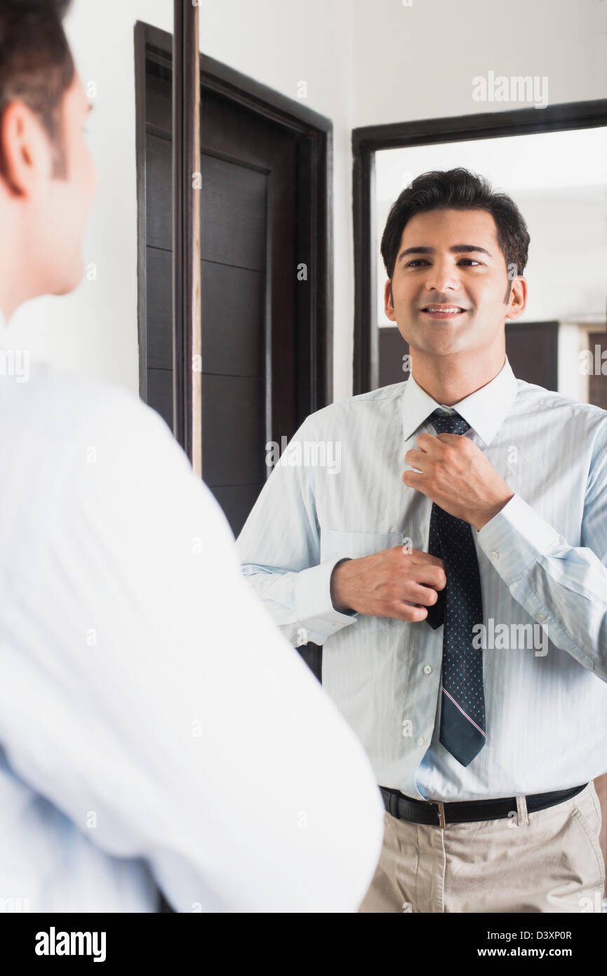 Businessman getting ready for office Stock Photo - Alamy Businessman getting ready for office Stock Photo - Alamy