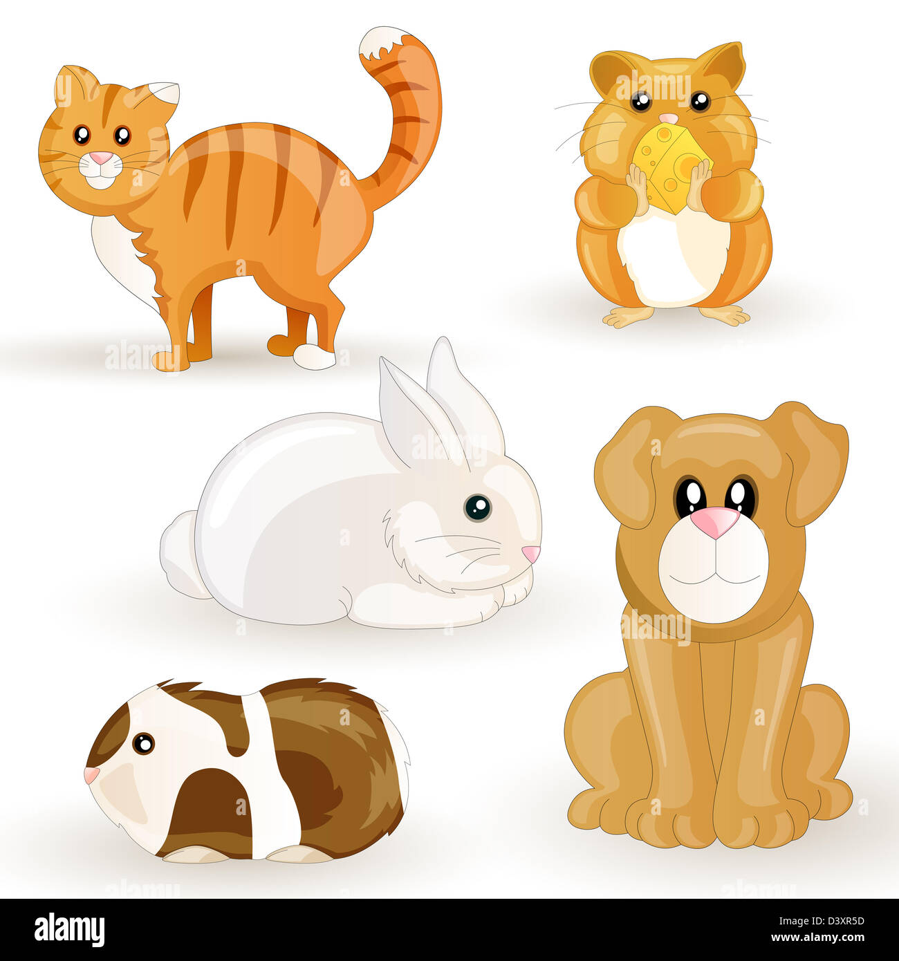 Image cartoon pig set hi-res stock photography and images - Alamy