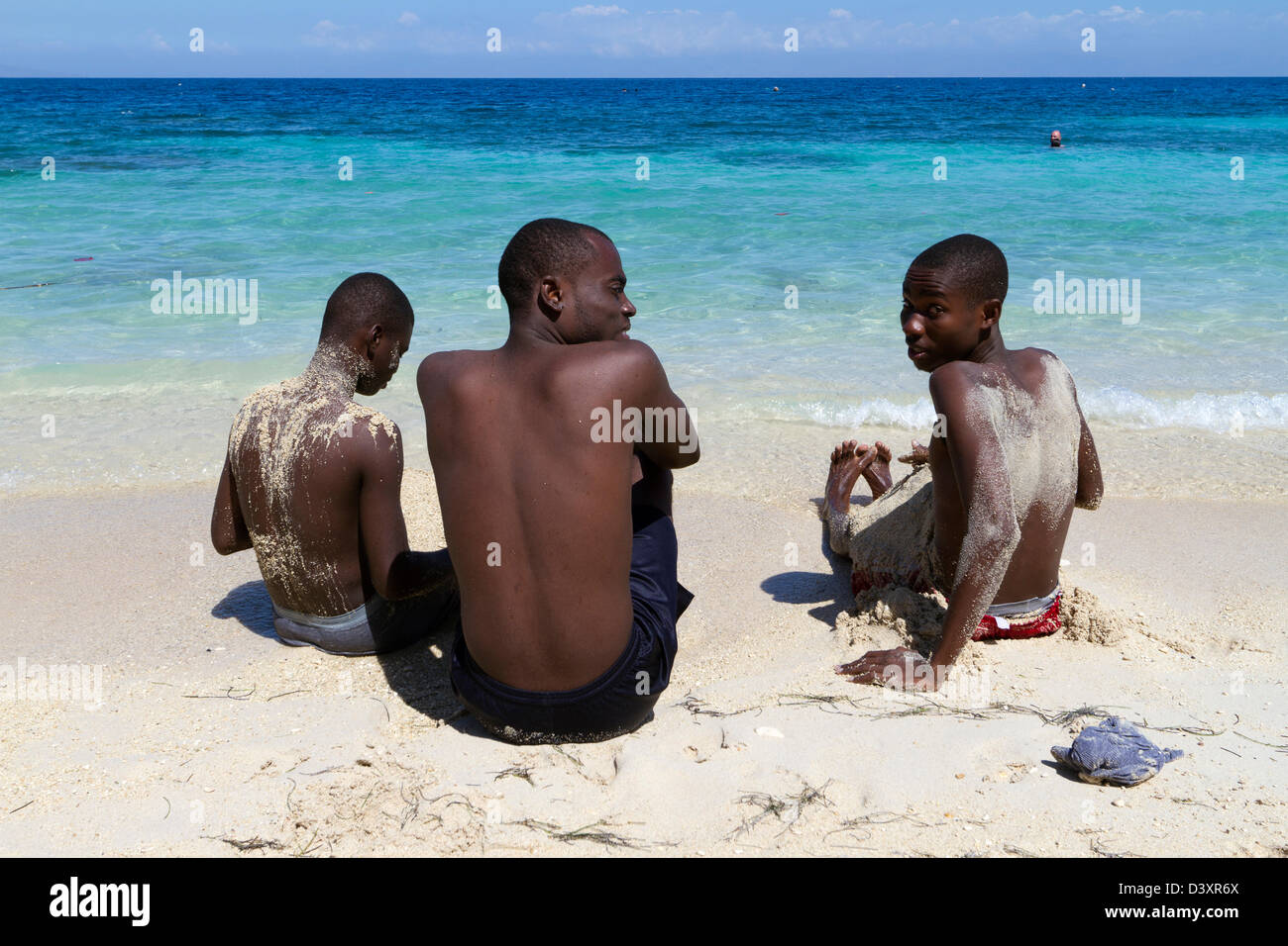 On the beach ,Petite Goave ,Haiti Stock Photo - Alamy