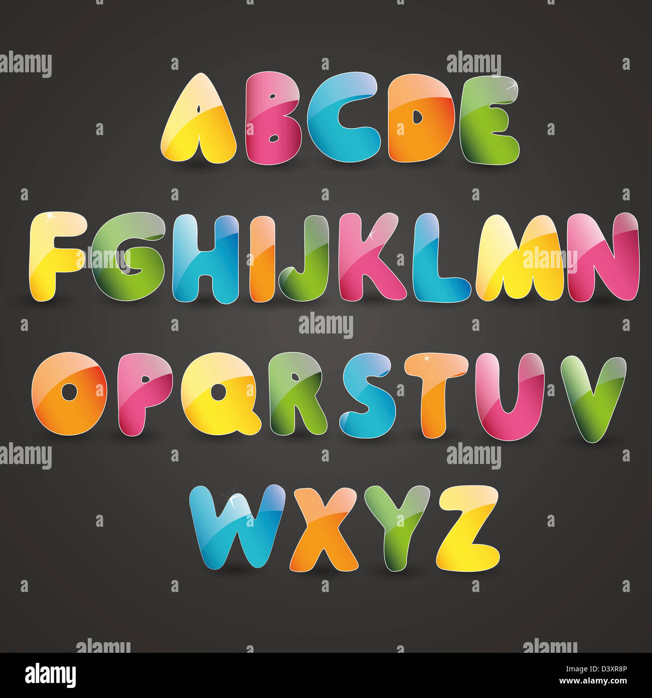 Alphabet set hi-res stock photography and images - Alamy