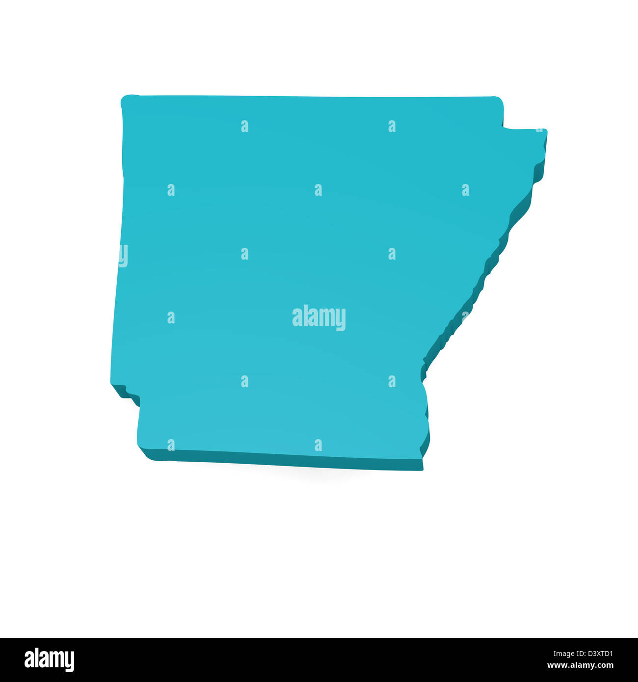 Arkansas relief map Cut Out Stock Images & Pictures - Alamy