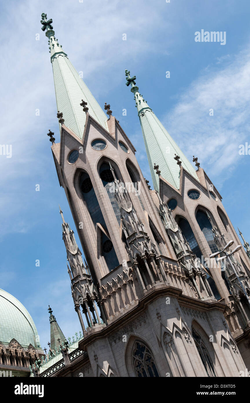 Se Cathedral in Sao Paulo Stock Photo - Alamy