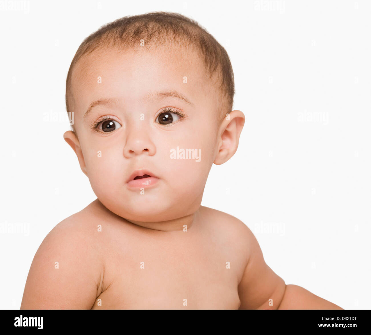 Close-up of a baby boy thinking Stock Photo - Alamy