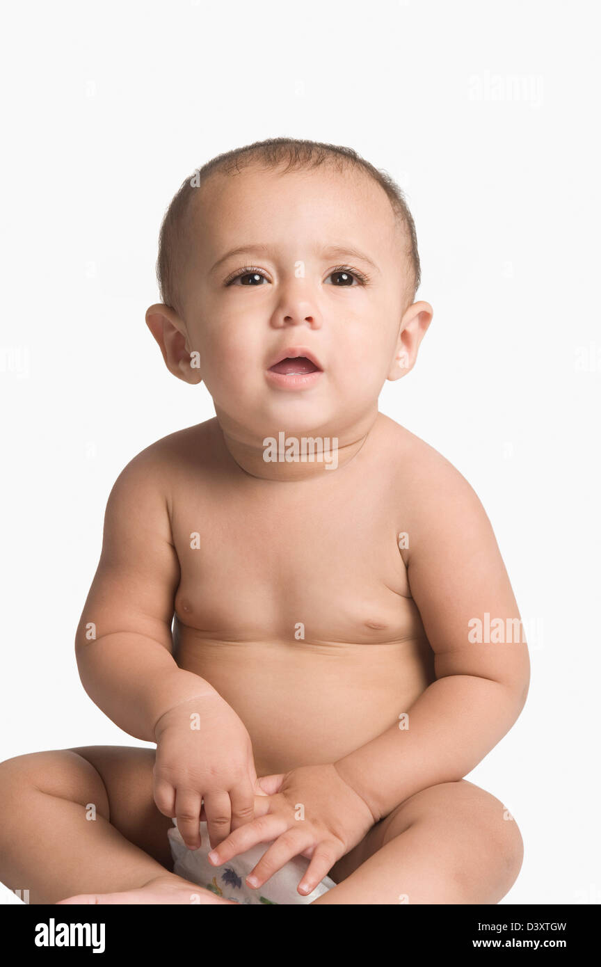 Baby boy smiling Stock Photo - Alamy
