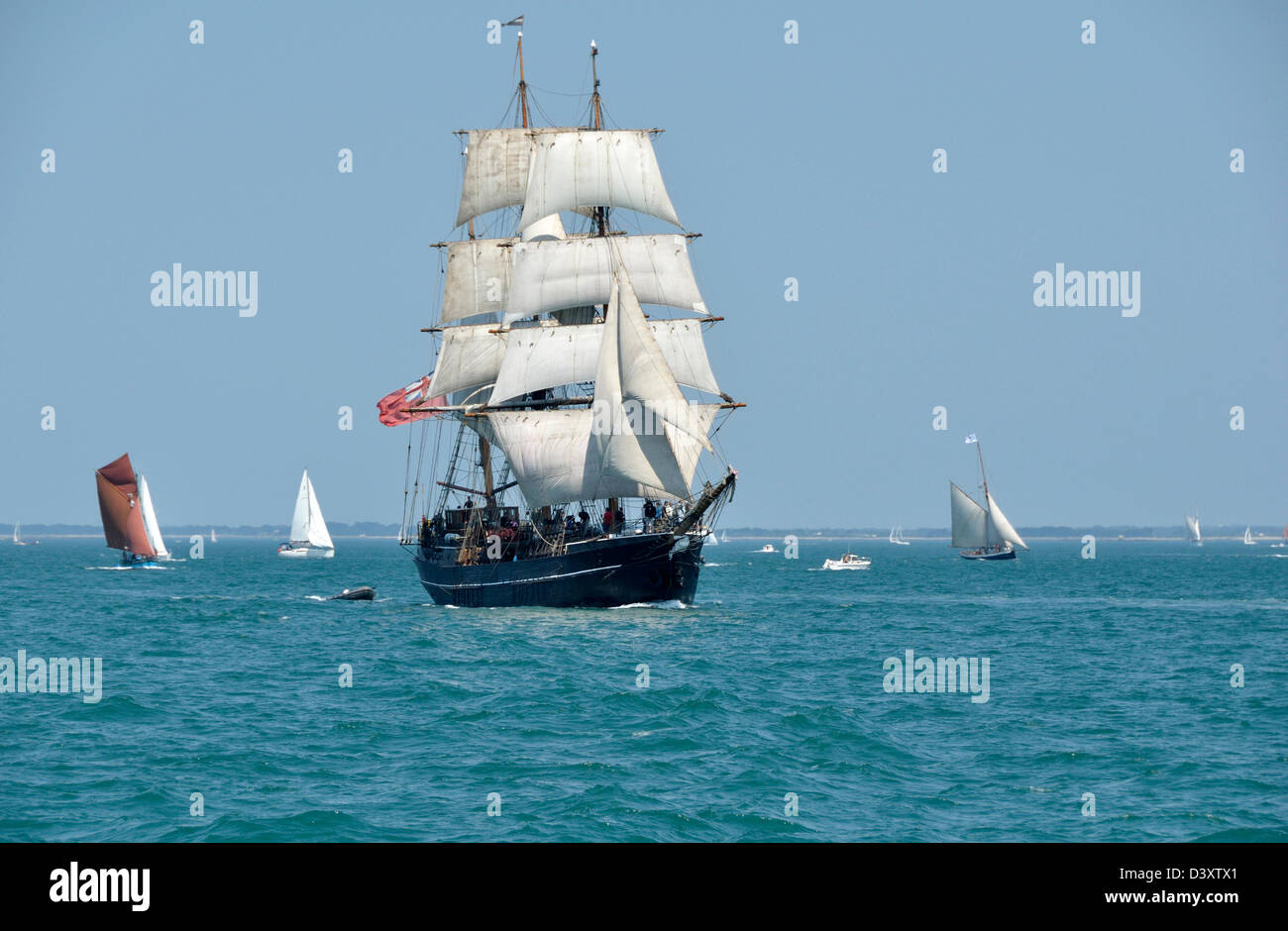 Kaskelot, three-masted barque, with hull wood, built in Denmark in 1948 ...
