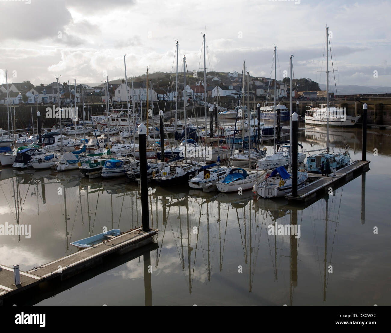 Boats moorings marina Watchet, Somerset, England Stock Photo - Alamy