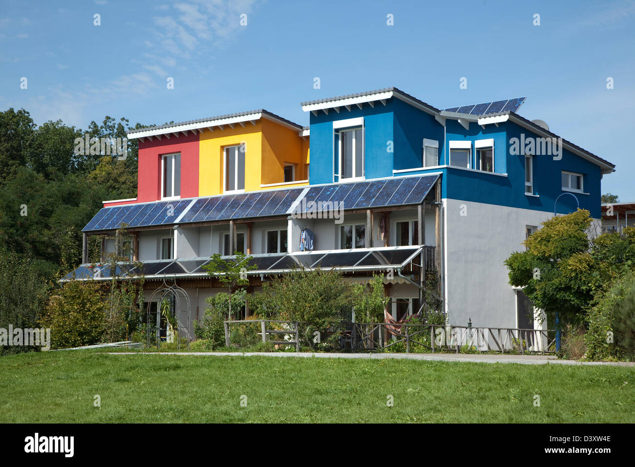 Freiburg, Germany, in Solarhaeuser Rieselfeld Stock Photo - Alamy