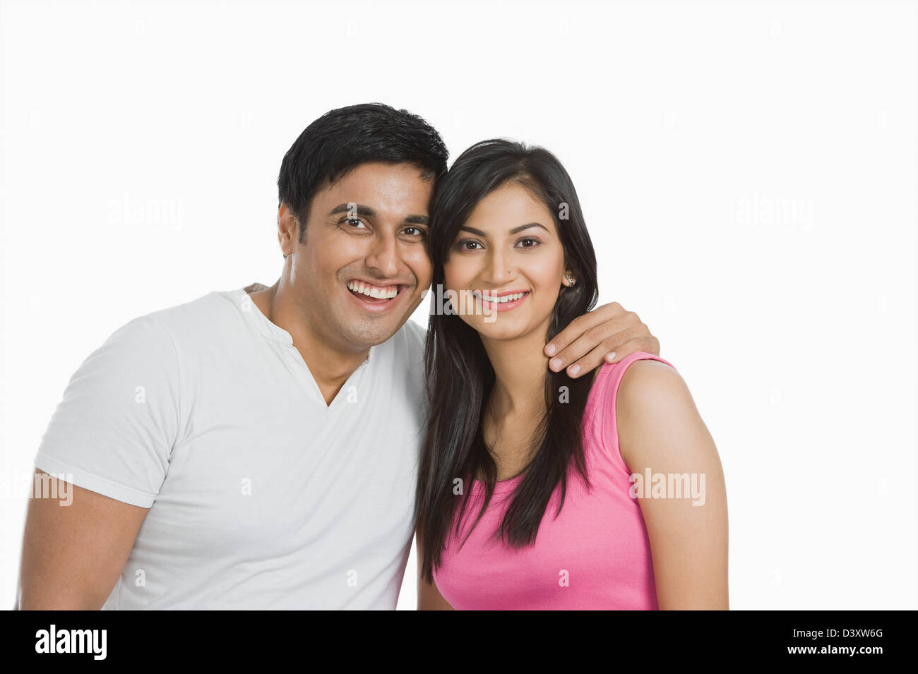 Portrait of a couple smiling Stock Photo - Alamy