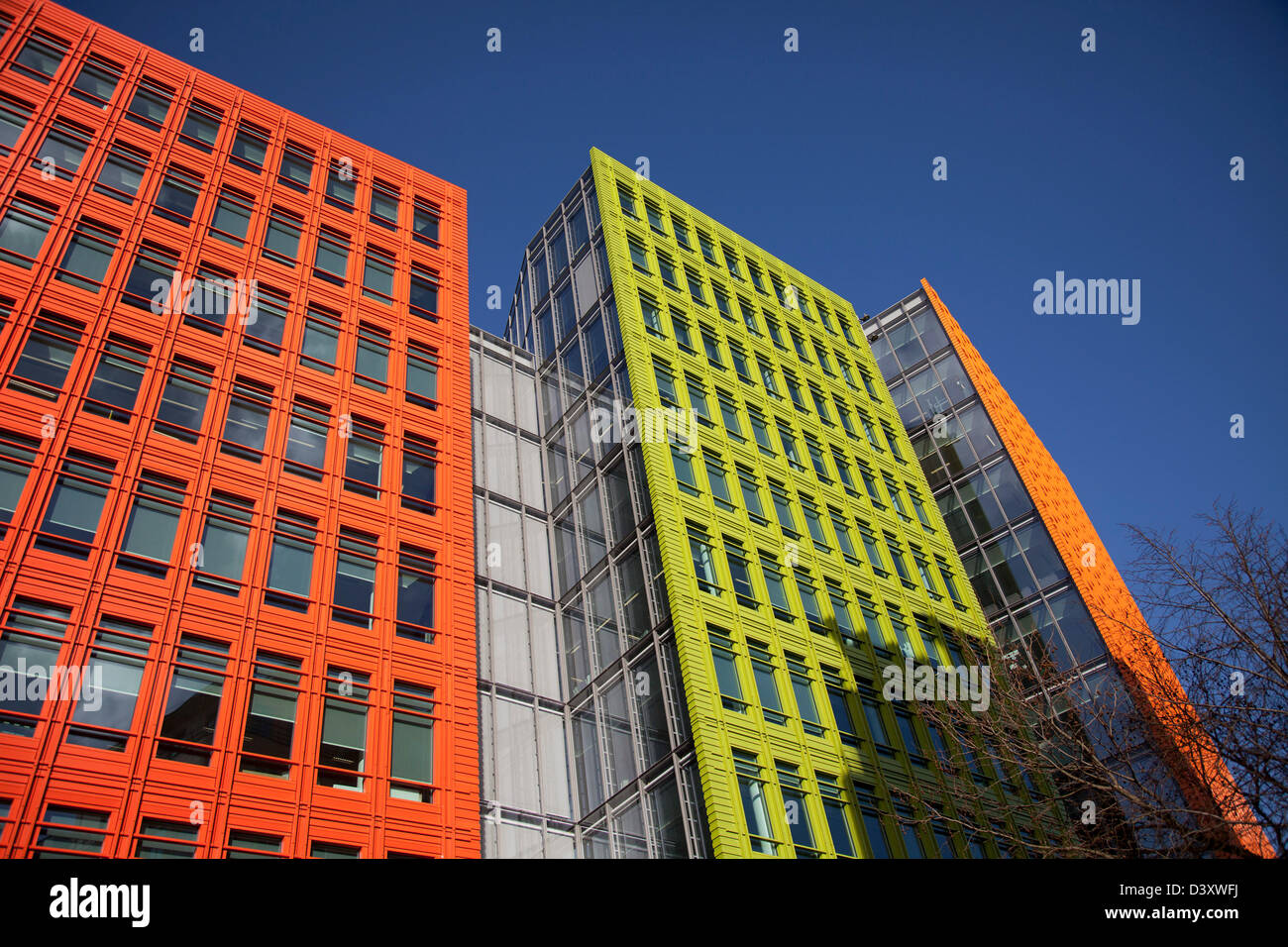 New colourful architectural development in London. These painted ...