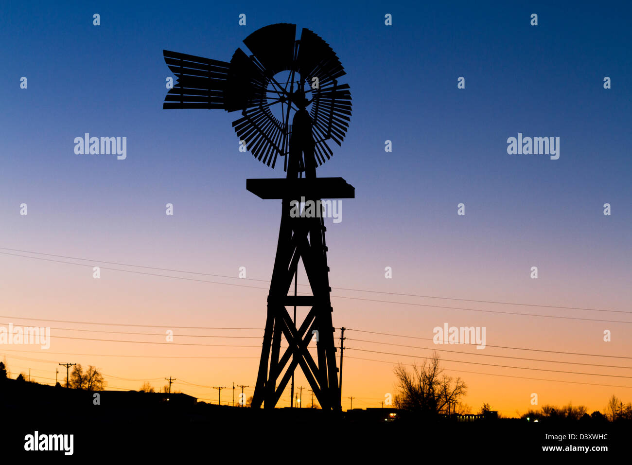 Historical windmill at the 17mile House Farm Park, Colorado Stock Photo ...