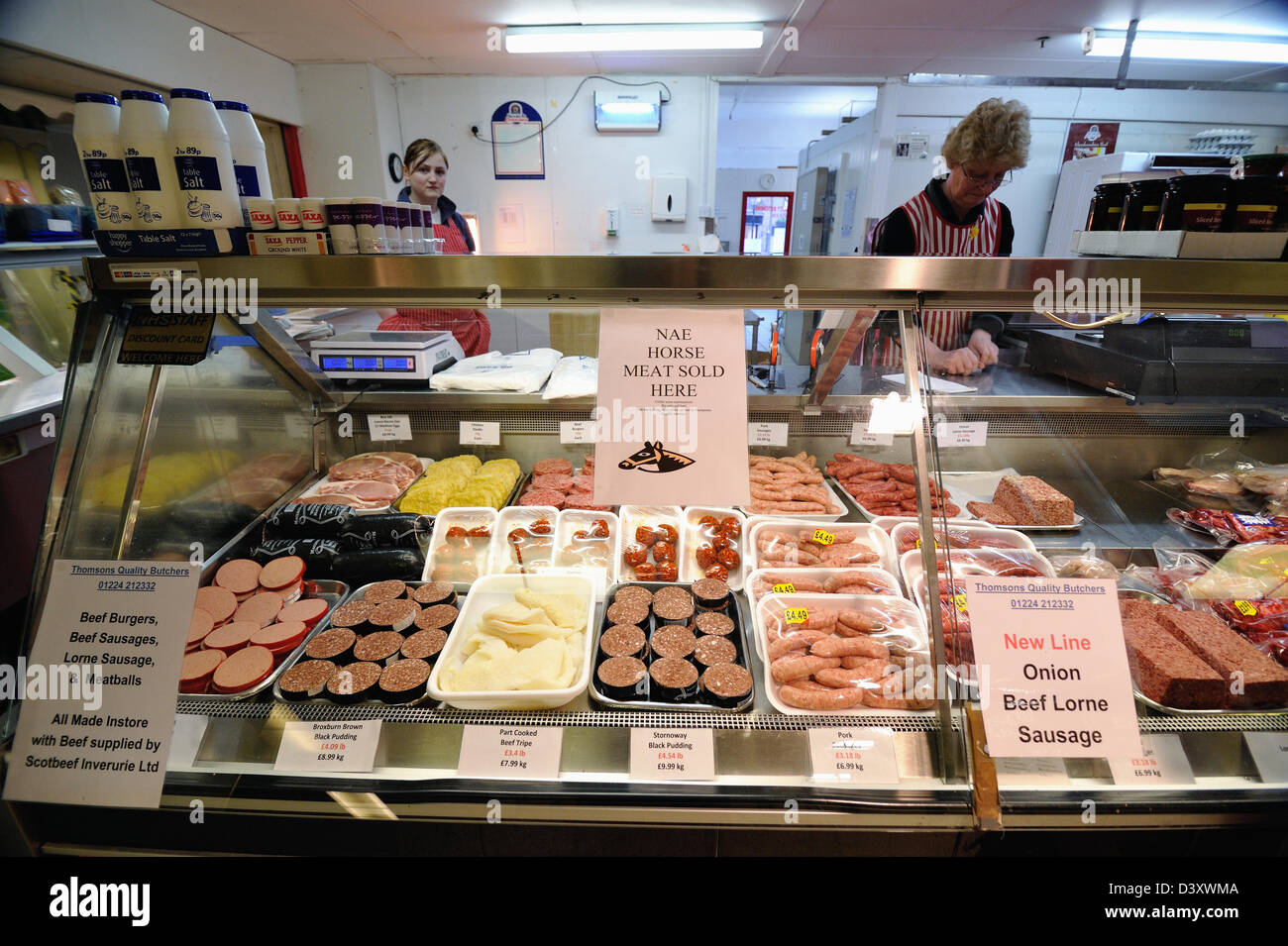 Aberdeen butcher Tommy Thomson declares his shop has no horse meat in ...
