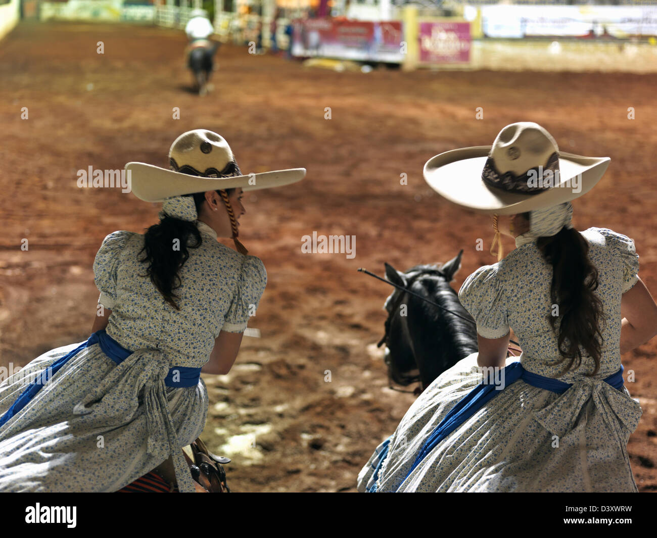 Mexico, Jalisco, Guadalajara, Mexican charras, female cowgirls on ...