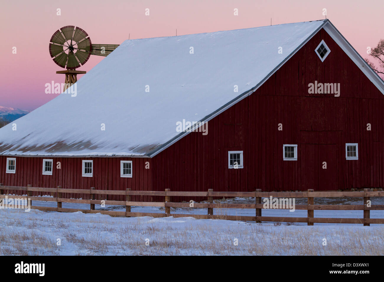 Old Red Barn at the 17mile House Farm Park, Colorado Stock Photo - Alamy