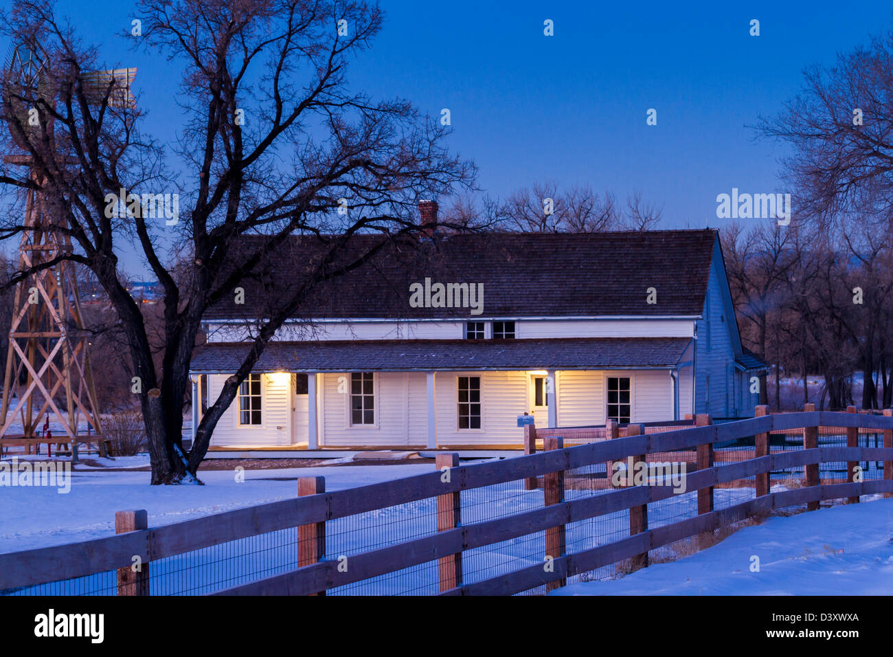 Historical farm house at the 17mile House Farm Park, Colorado Stock ...