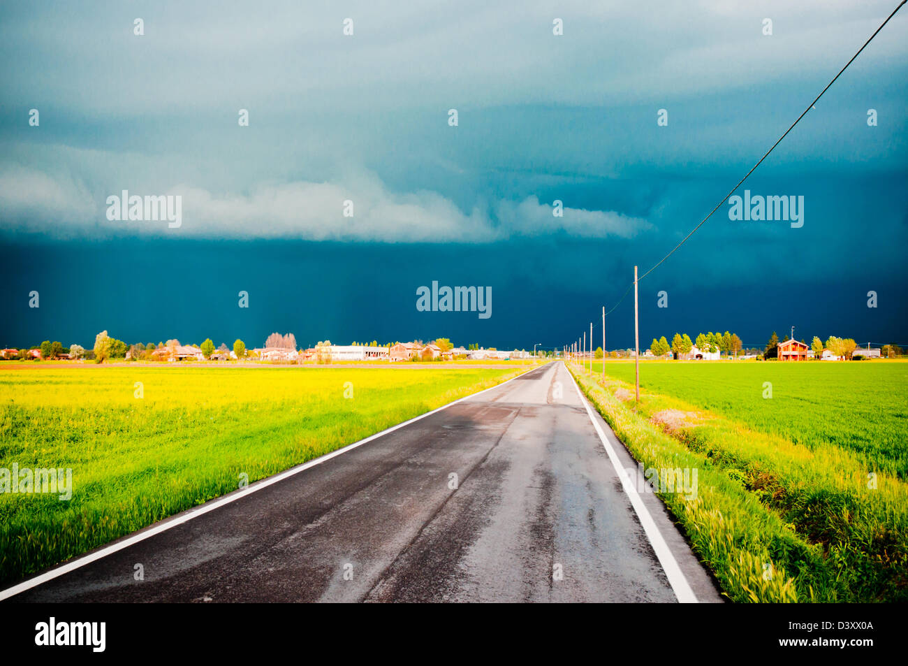dramatic rural landscape before storm Stock Photo - Alamy