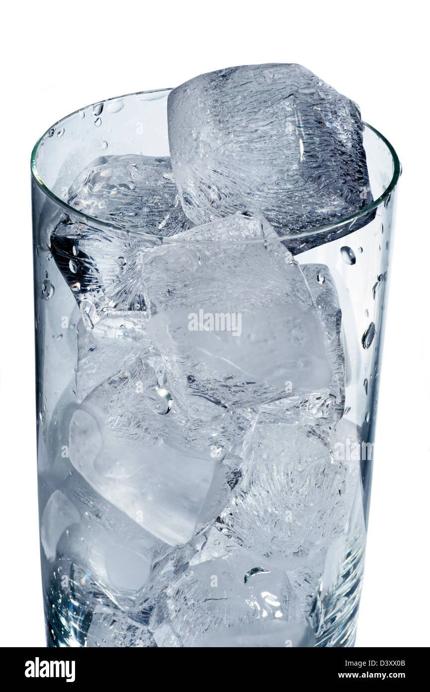 Ice in the glass (real Ice Stock Photo - Alamy