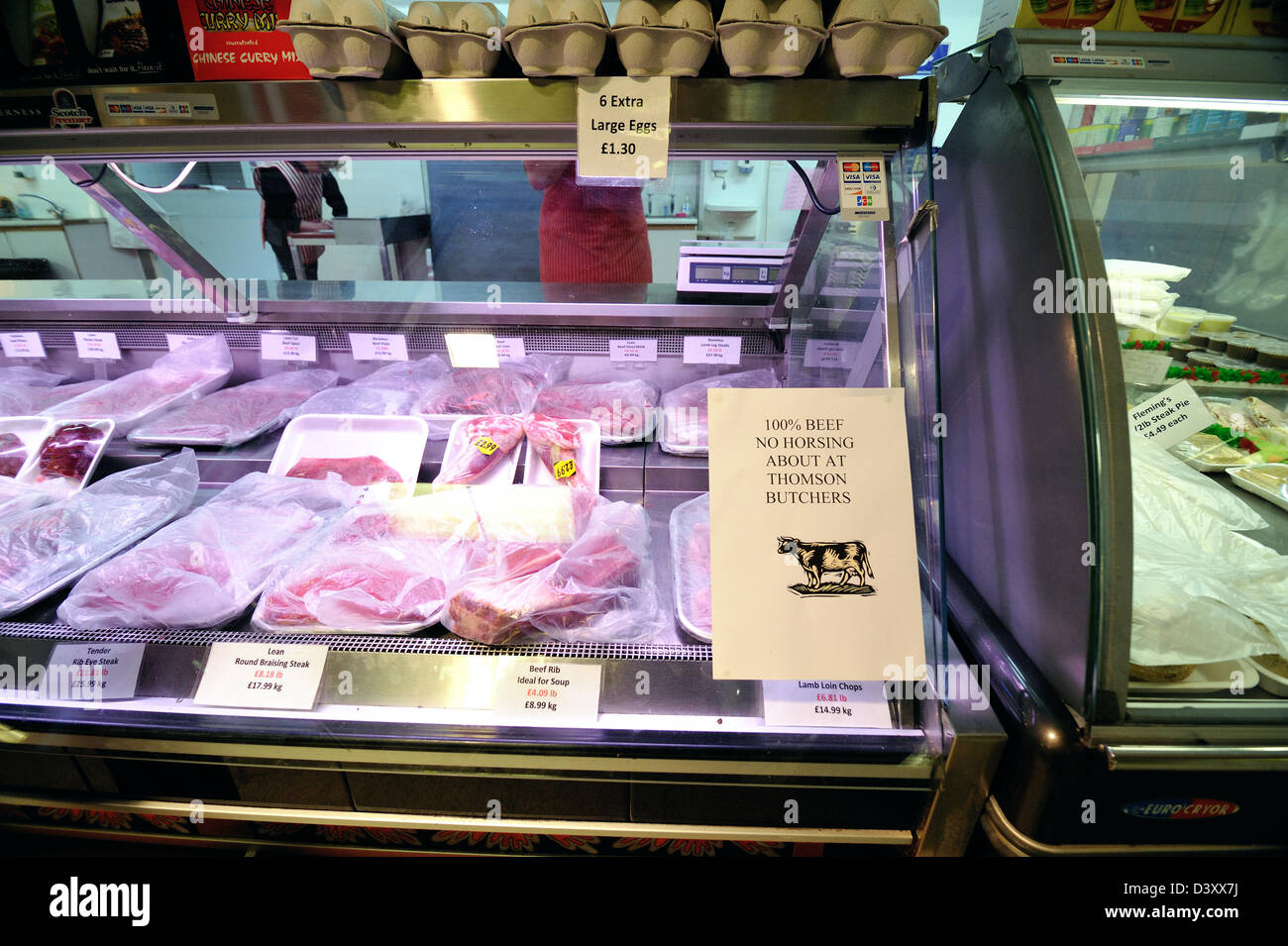 Aberdeen butcher Tommy Thomson declares his shop has no horse meat in ...