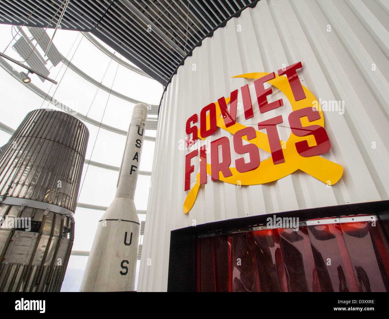 Blue Streak and Thor Able space rockets at the National Space Centre in ...