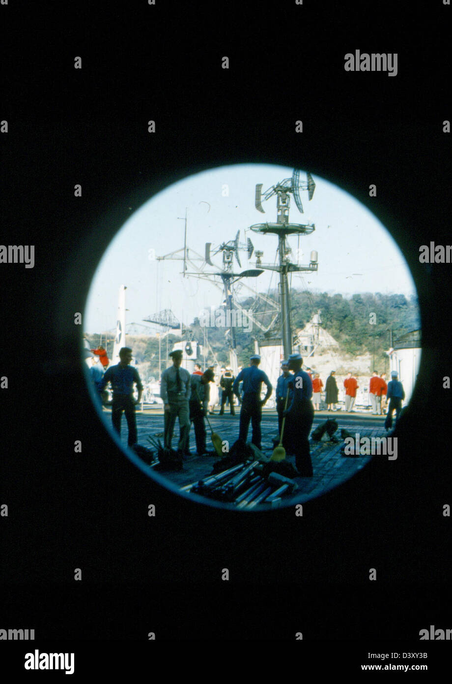 This photograph features the USS Kearsarge (CV-33) with VF-53 Squadron ...
