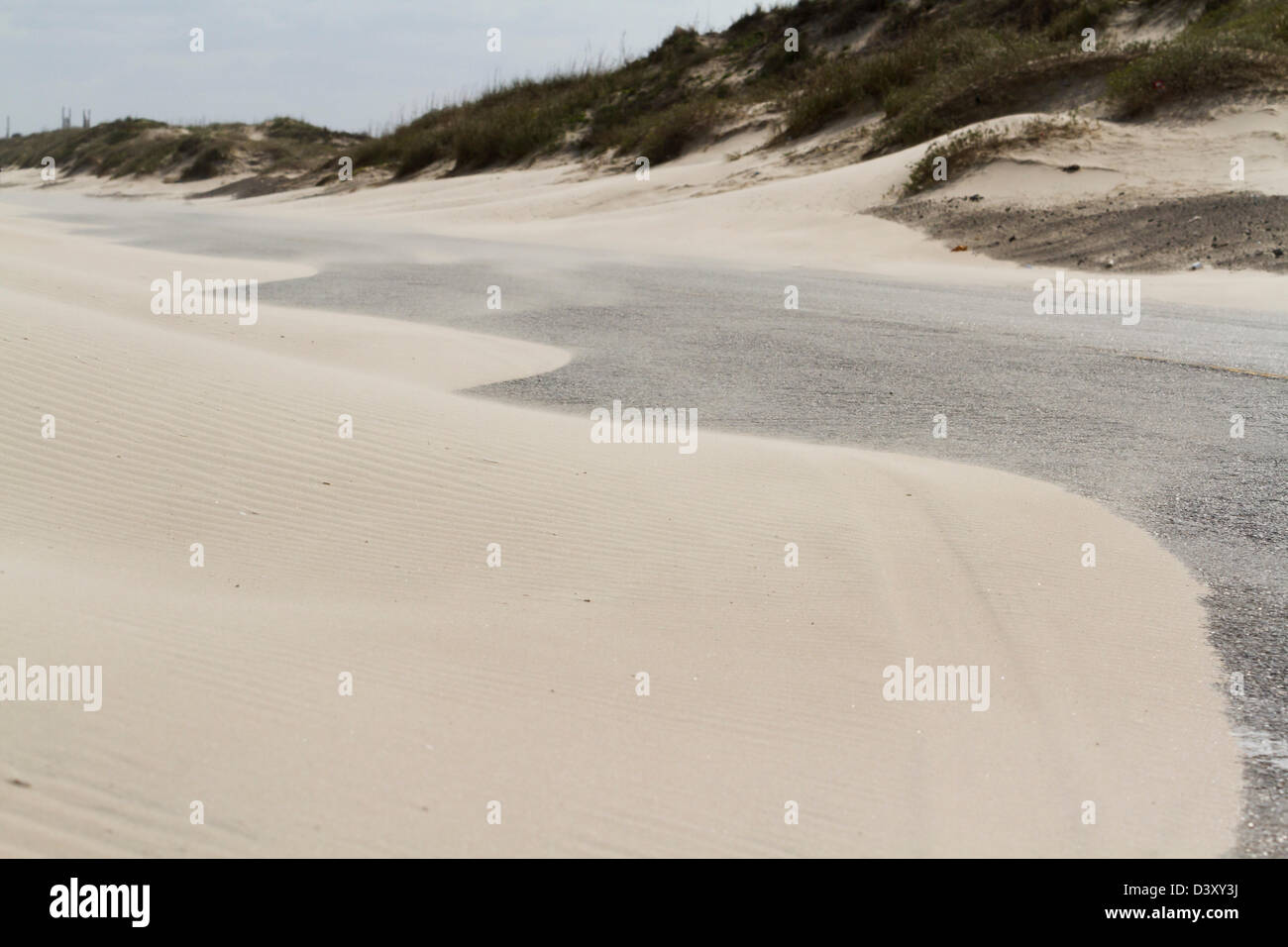 At the north end of the road on South Padre Island, Texas the road just ...