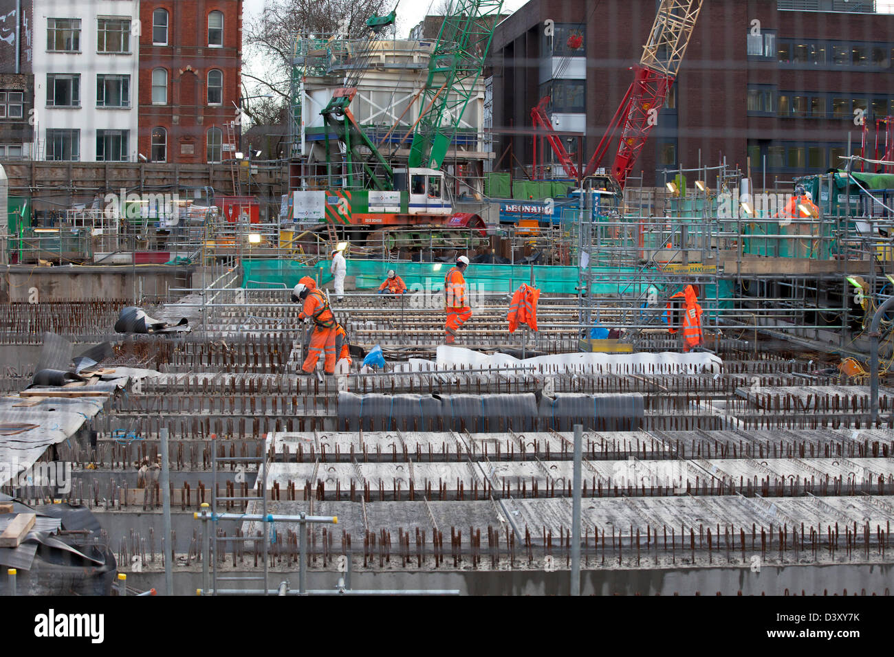 Crossrail construction site in central London Stock Photo - Alamy
