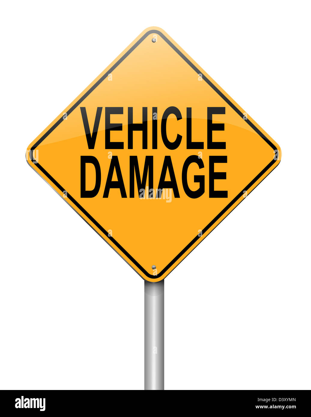 Vehicle damage sign Stock Photo - Alamy