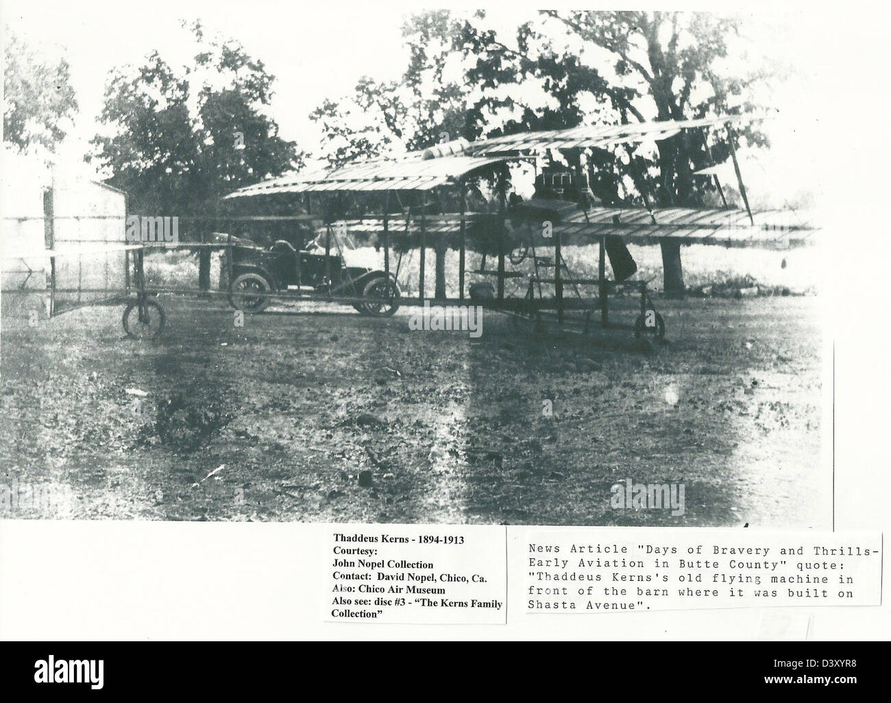 Thaddeus Kerns’ first plane, a significant milestone in aviation ...