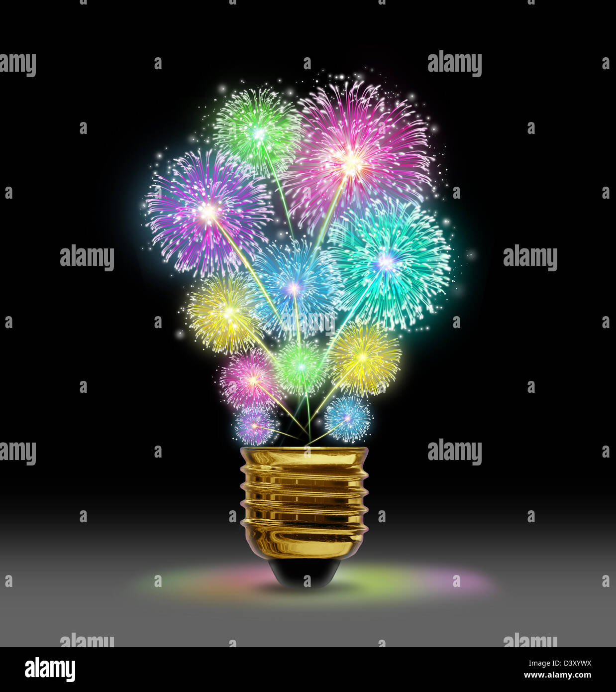 Creative Explosion as a fireworks display celebration represented by ...