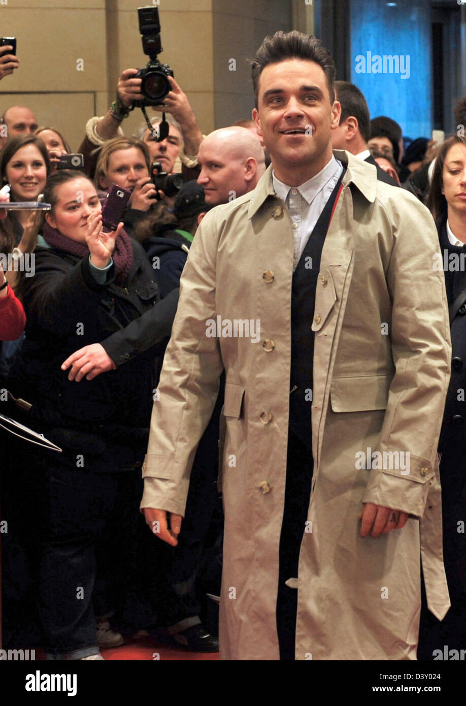 British musician and entertainer Robbie Williams arrives for the ...