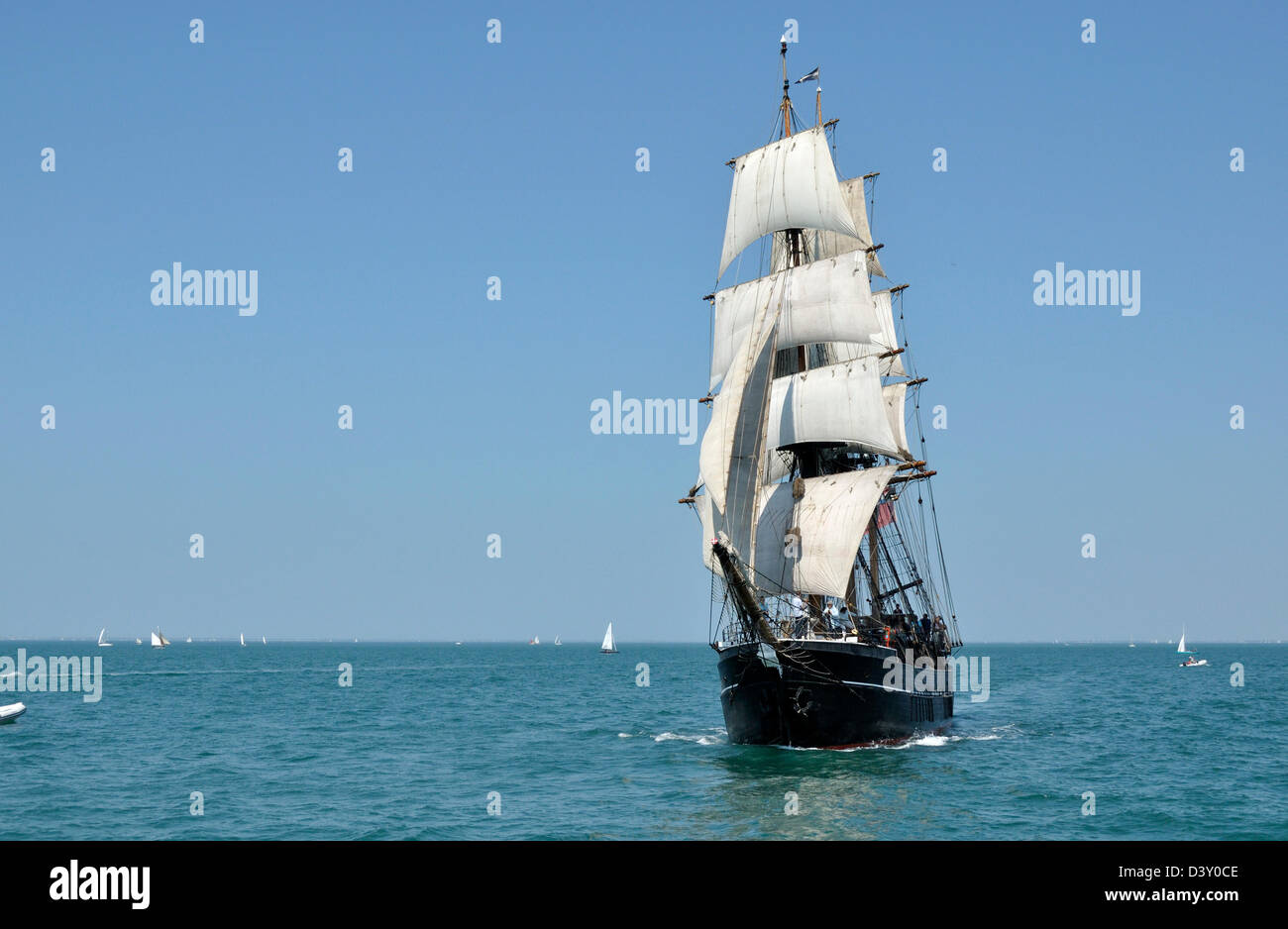 Kaskelot, three-masted barque, with hull wood, built in Denmark in 1948 ...