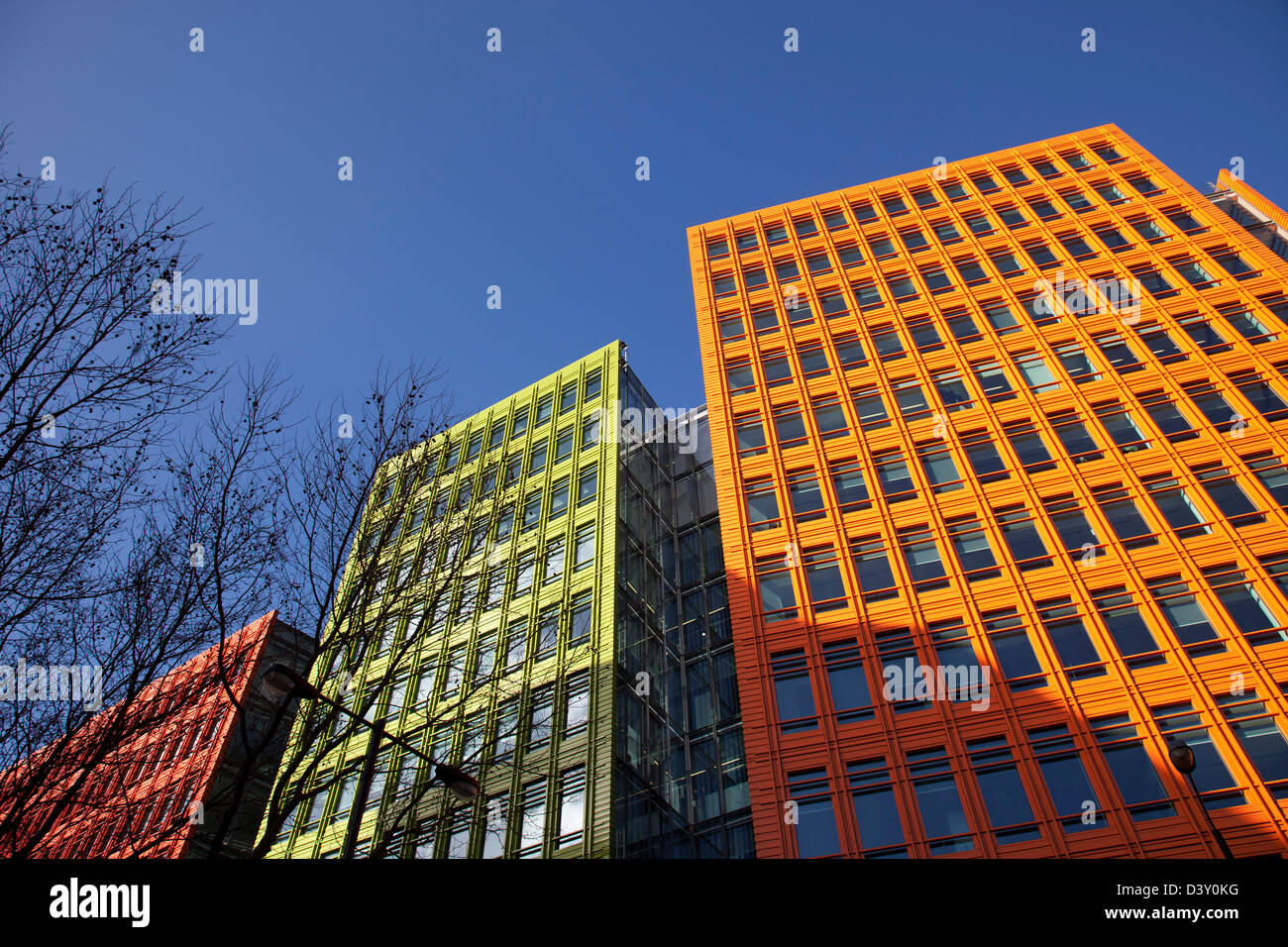 New colourful architectural development in London. These painted ...