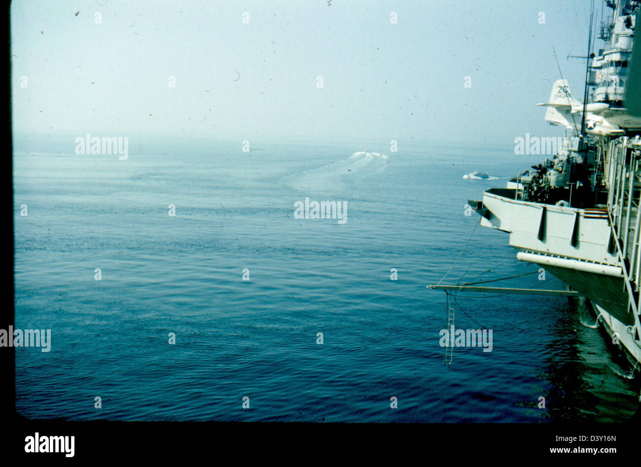 A historical photograph of the USS Kearsarge (CVA-33), an aircraft ...