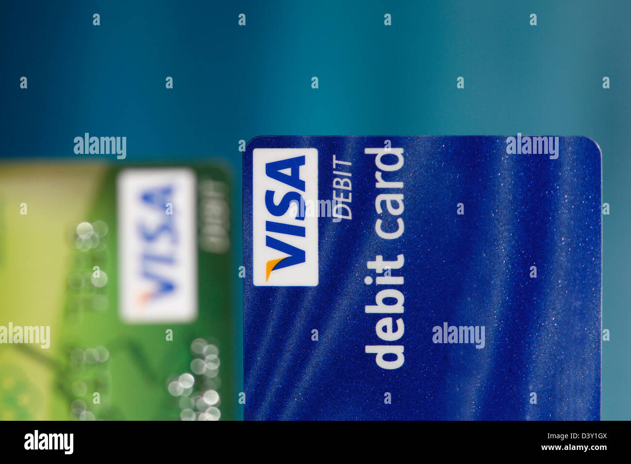Visa Debit Cards. NOTE - Card information has been removed Stock Photo ...