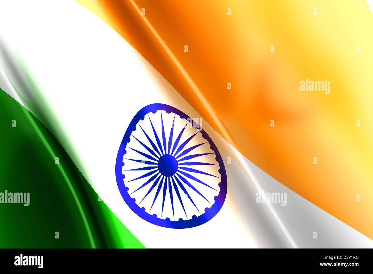 Flag of India. 3d rendered Illustration Stock Photo - Alamy