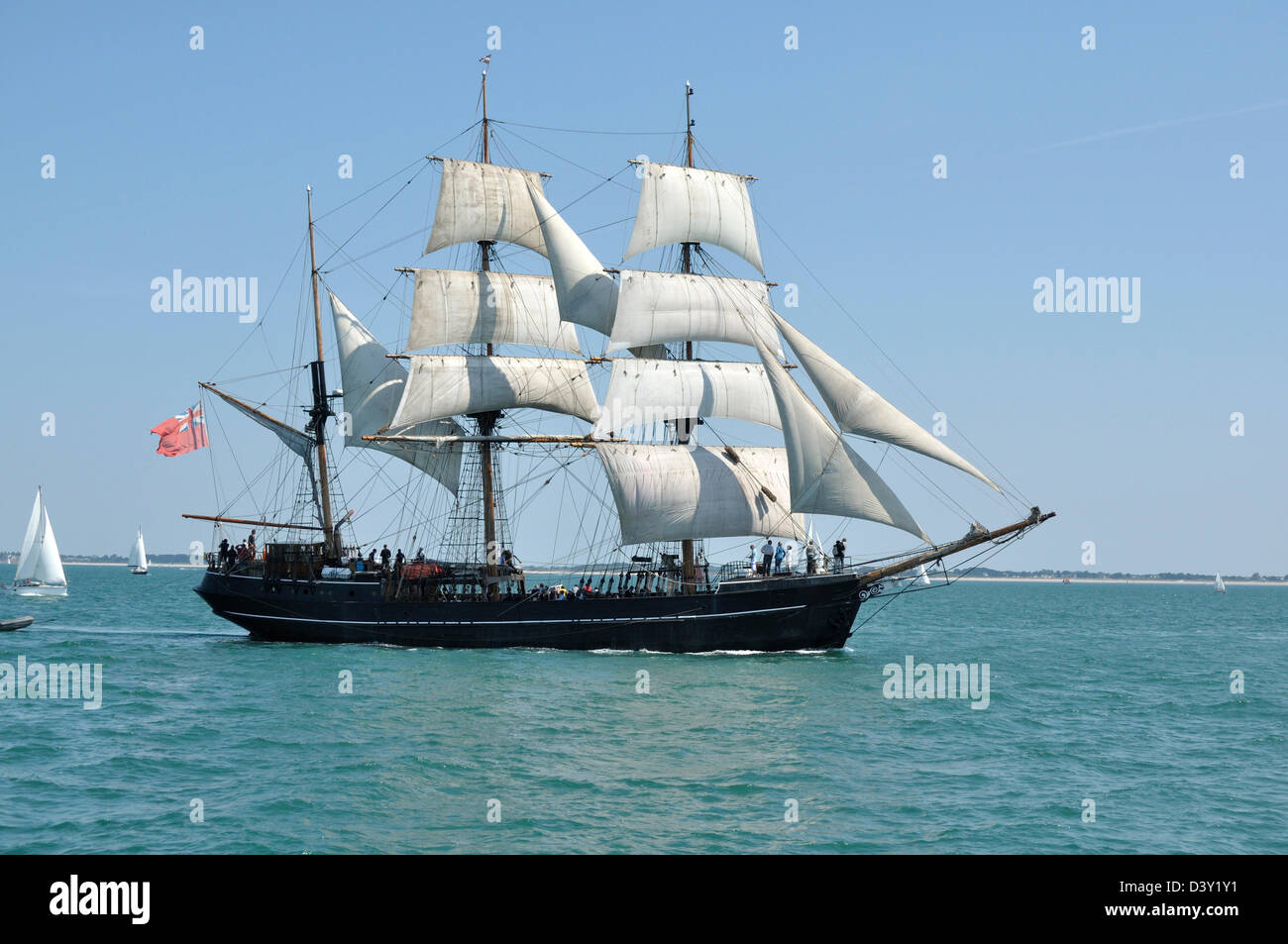 Kaskelot, three-masted barque, hull in wood, built in Denmark in 1948 ...